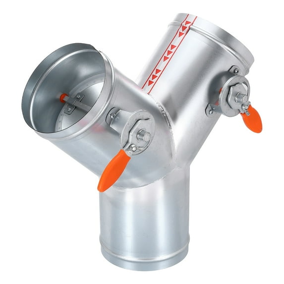 6 Inch 3 Way Splitter, Y-Shaped Metal Manual Volume Damper for Vents ...