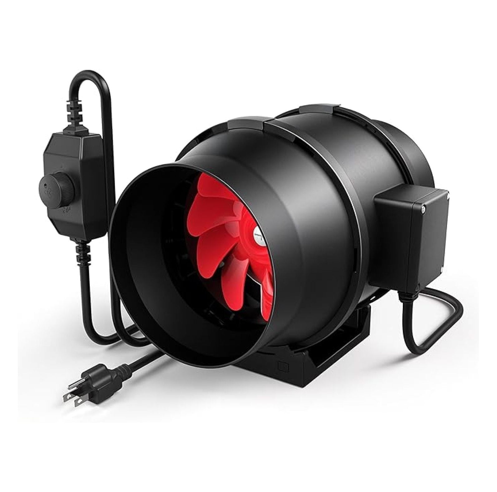 6 Inch 395 CFM Inline Duct Fan with Variable Speed Controller, Exhaust ...