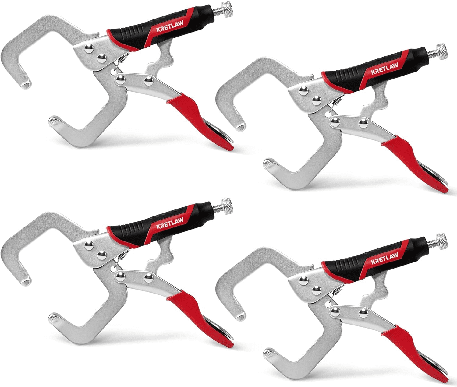 6-Inch 4 Pack C-Clamp Locking Pliers, Heavy Duty Welding Vise Grip ...