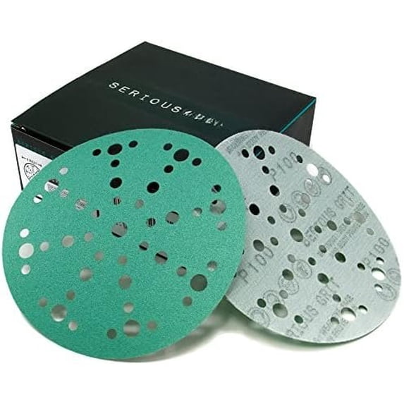 - 6-Inch 49-Hole 100 Sanding Discs - Heavy-Duty Hook & Loop Film Discs ...