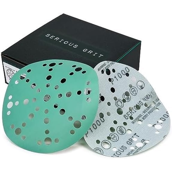 - 6-Inch 49-Hole 1000 Sanding Discs - Heavy-Duty Hook & Loop Film Discs ...