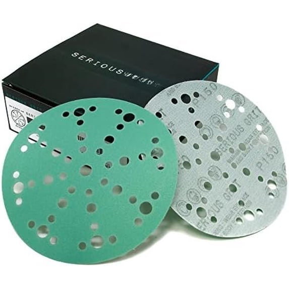 - 6-Inch 49-Hole 150 Sanding Discs - Heavy-Duty Hook & Loop Film Discs ...