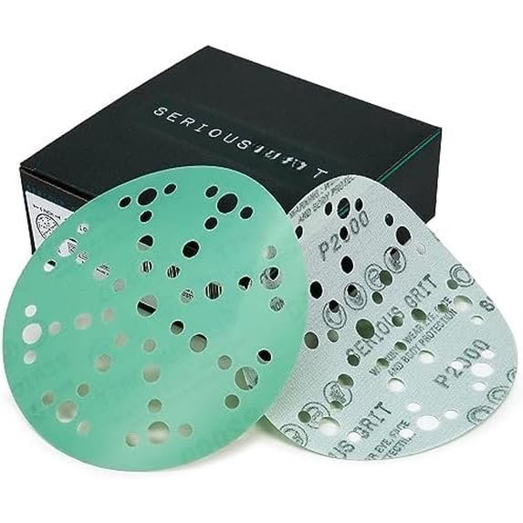 - 6-Inch 49-Hole 2000 Sanding Discs - Heavy-Duty Hook & Loop Film Discs ...