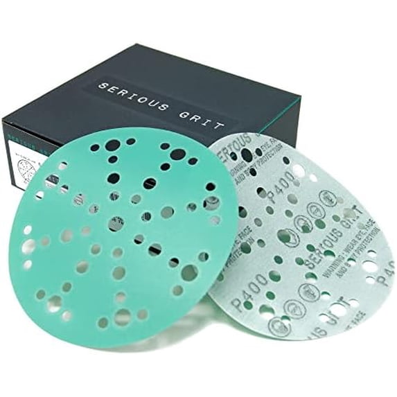 - 6-Inch 49-Hole 400 Sanding Discs - Heavy-Duty Hook & Loop Film Discs ...