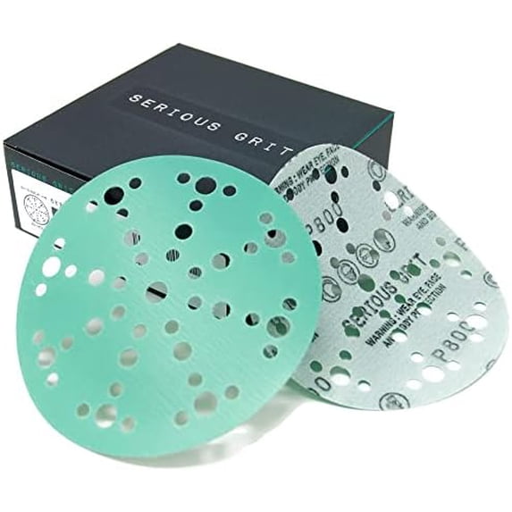 - 6-Inch 49-Hole 800 Sanding Discs - Heavy-Duty Hook & Loop Film Discs ...
