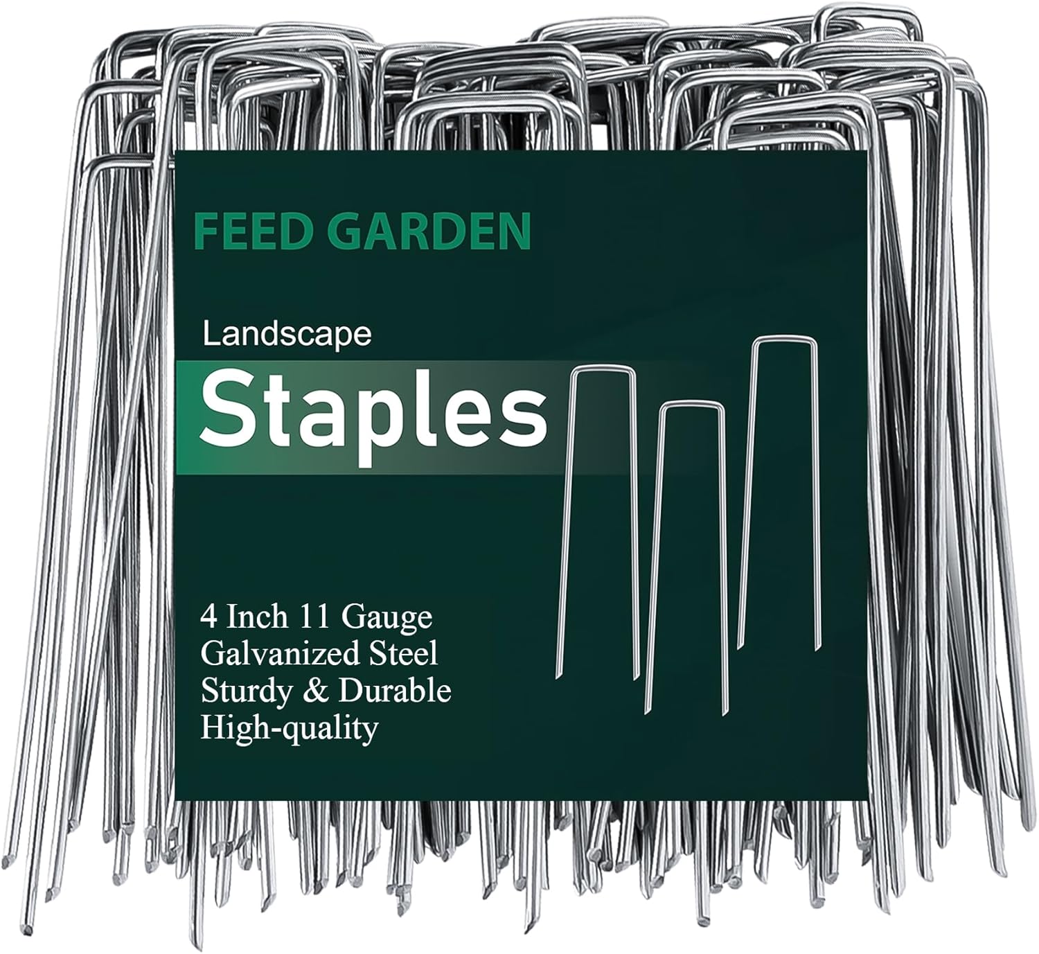 6 Inch 50 Pack Hot-dip Galvanized Landscape Staples Plant Cover Stakes ...