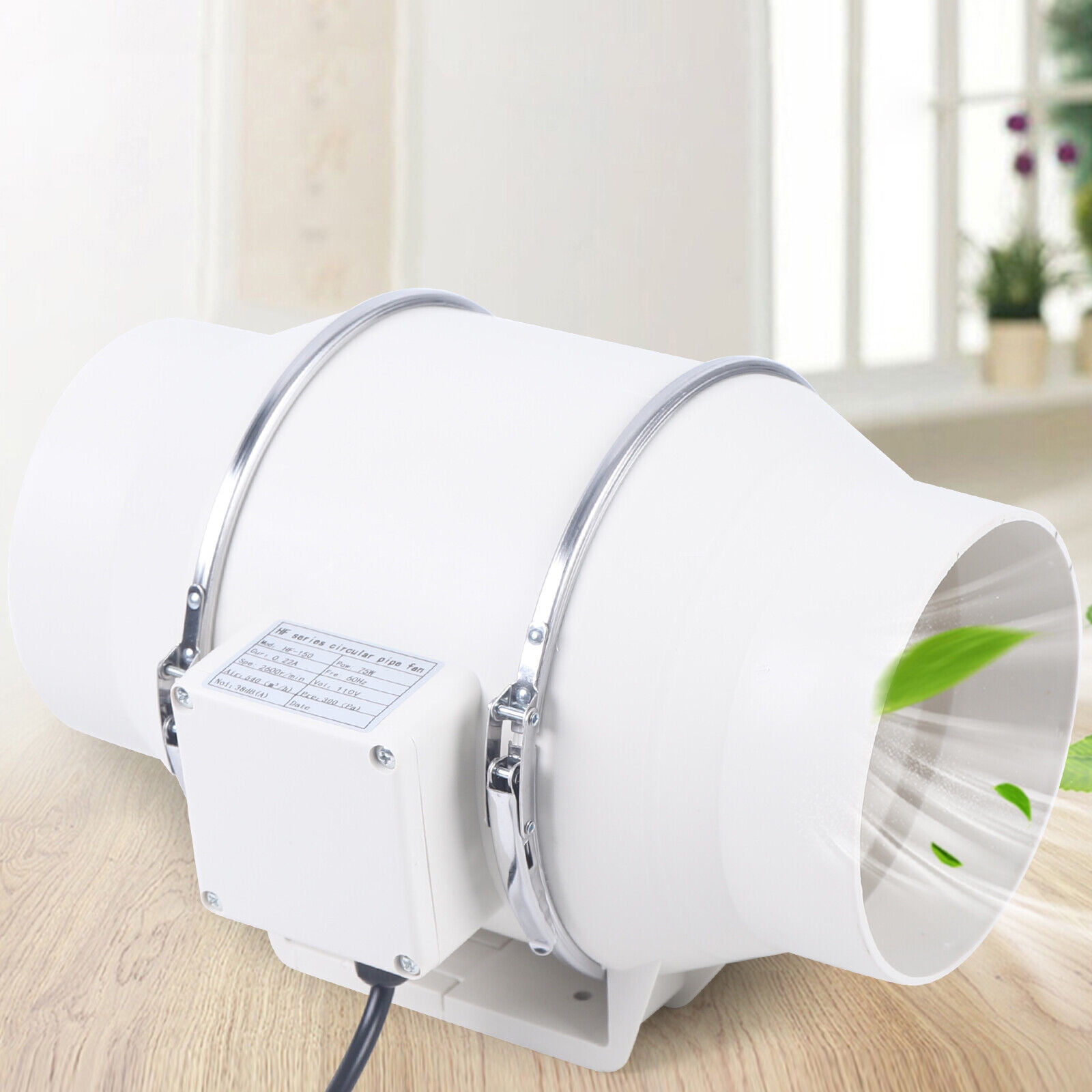 6 Inch 540m3/h Inline Ventilation Fan Air Circulation Vent Exhaust ...