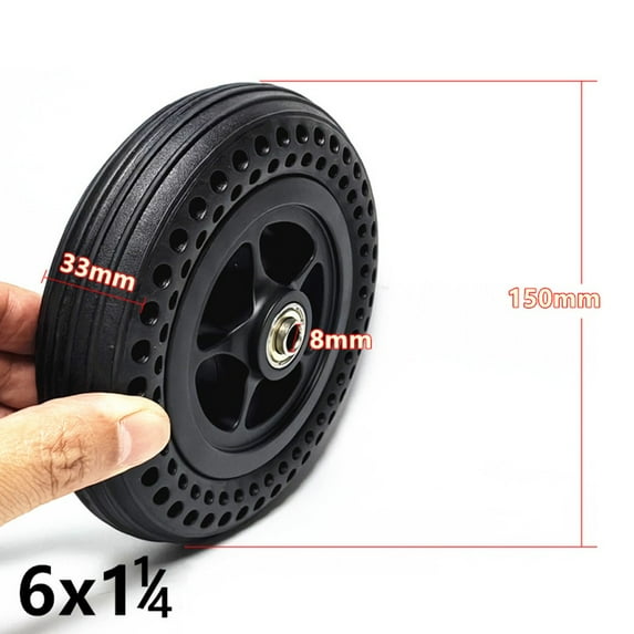 6 Inch 6 X 1 1/4 Electric Scooter Solid Tire With Wheel Hub For ...