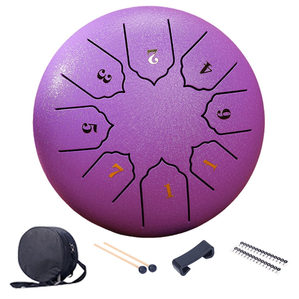 6 Inch 8 Notes Steel Tongue Drum Handpan Drum Percussion Instruments ...