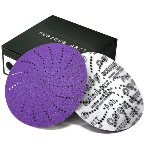 6-Inch 80 Grit Ceramic Multi-Hole Hook & Loop Sanding Discs - Advanced ...