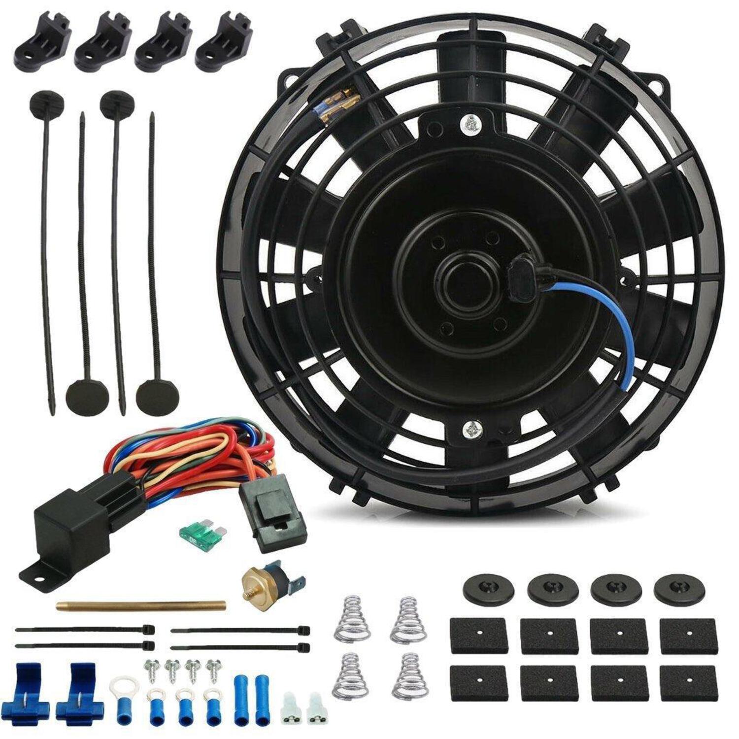 6 Inch 90W Electric Motor Cooling Fan, 12V Oil Cooler, Radiator Powered ...