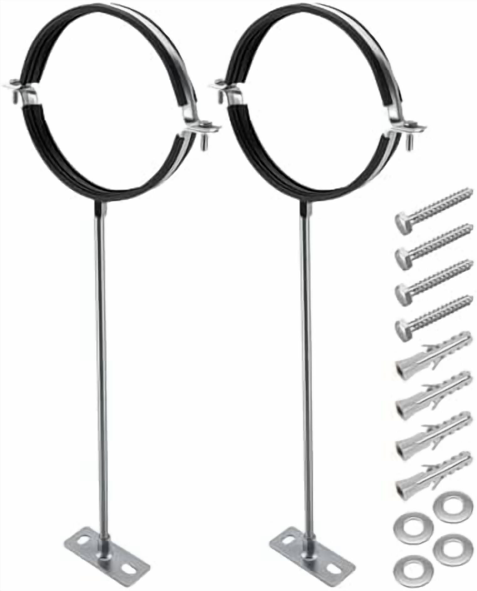 6 Inch Adjustable Pipe Bracket with Anti-Slip Pads, B Vent Wall Round ...