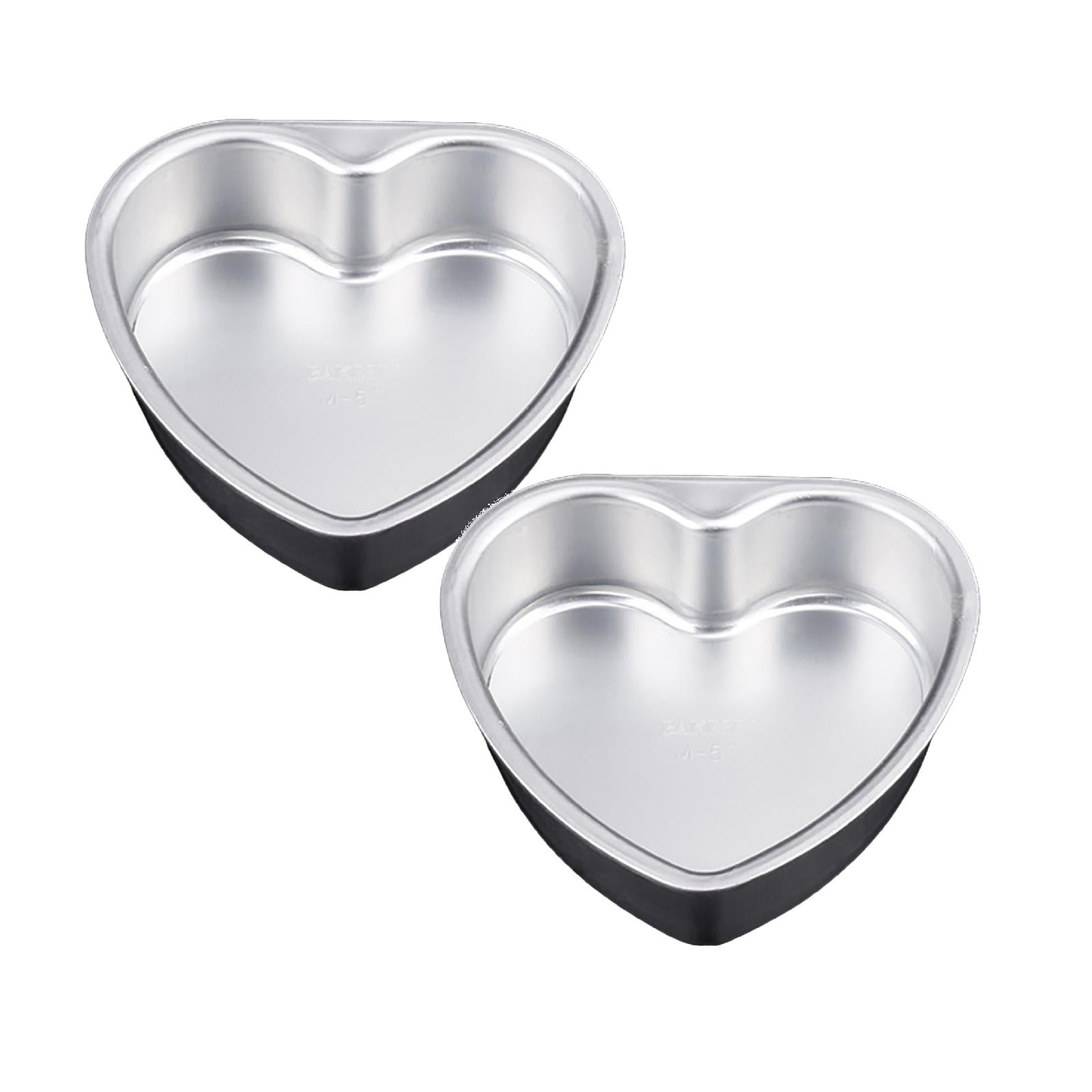 6 Inch Aluminum Heart Shaped Cake Pan Heart Cake Pan with Removable ...