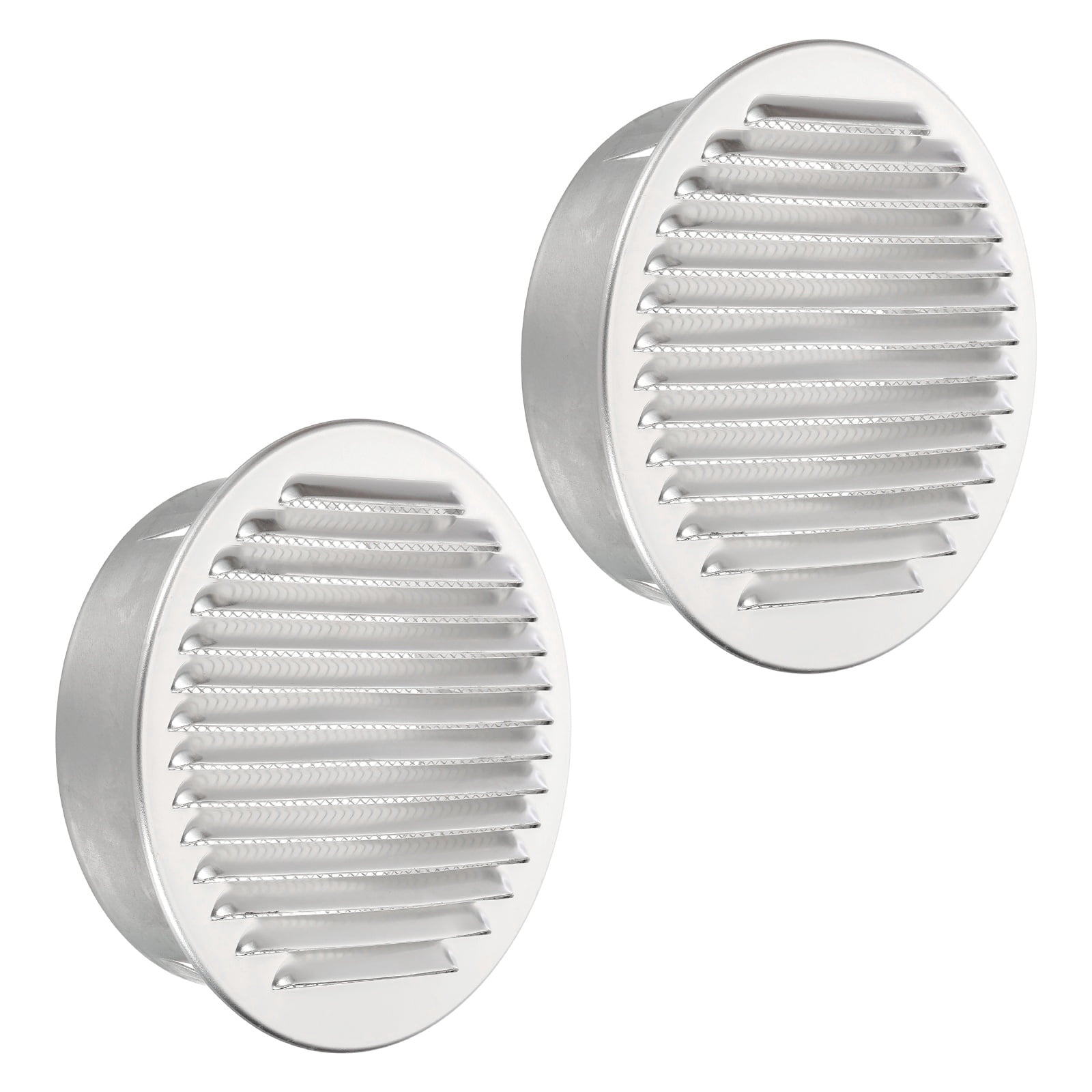 Uxcell Aluminum Universal Louvered Vent Cover Round Grille Ducting Air ...