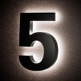 6 Inch Backlit House Numbers for Outside, Stainless Steel, LED ...