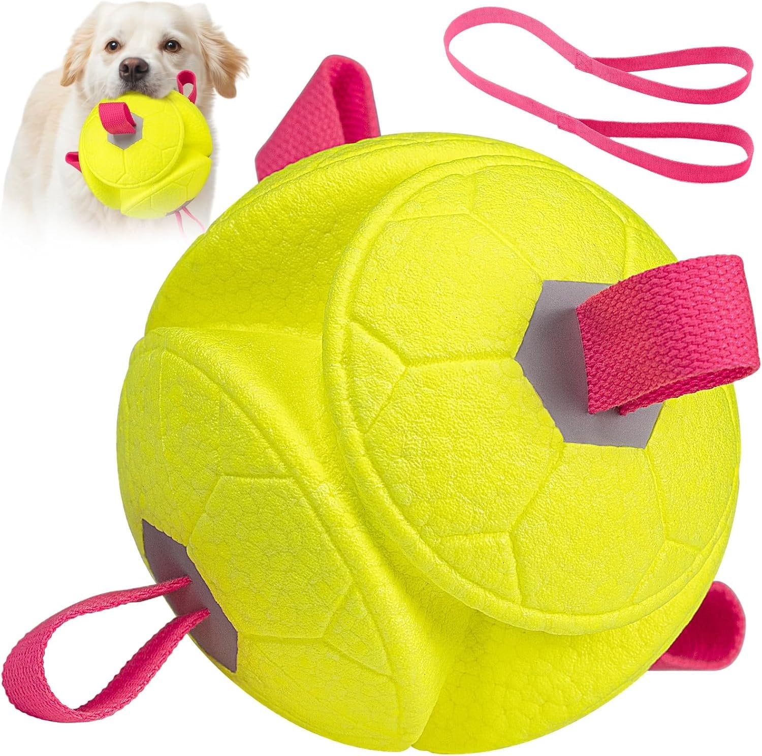 6 Inch Ball Toys Interactive Soccer Ball with Straps for Tug of War ...