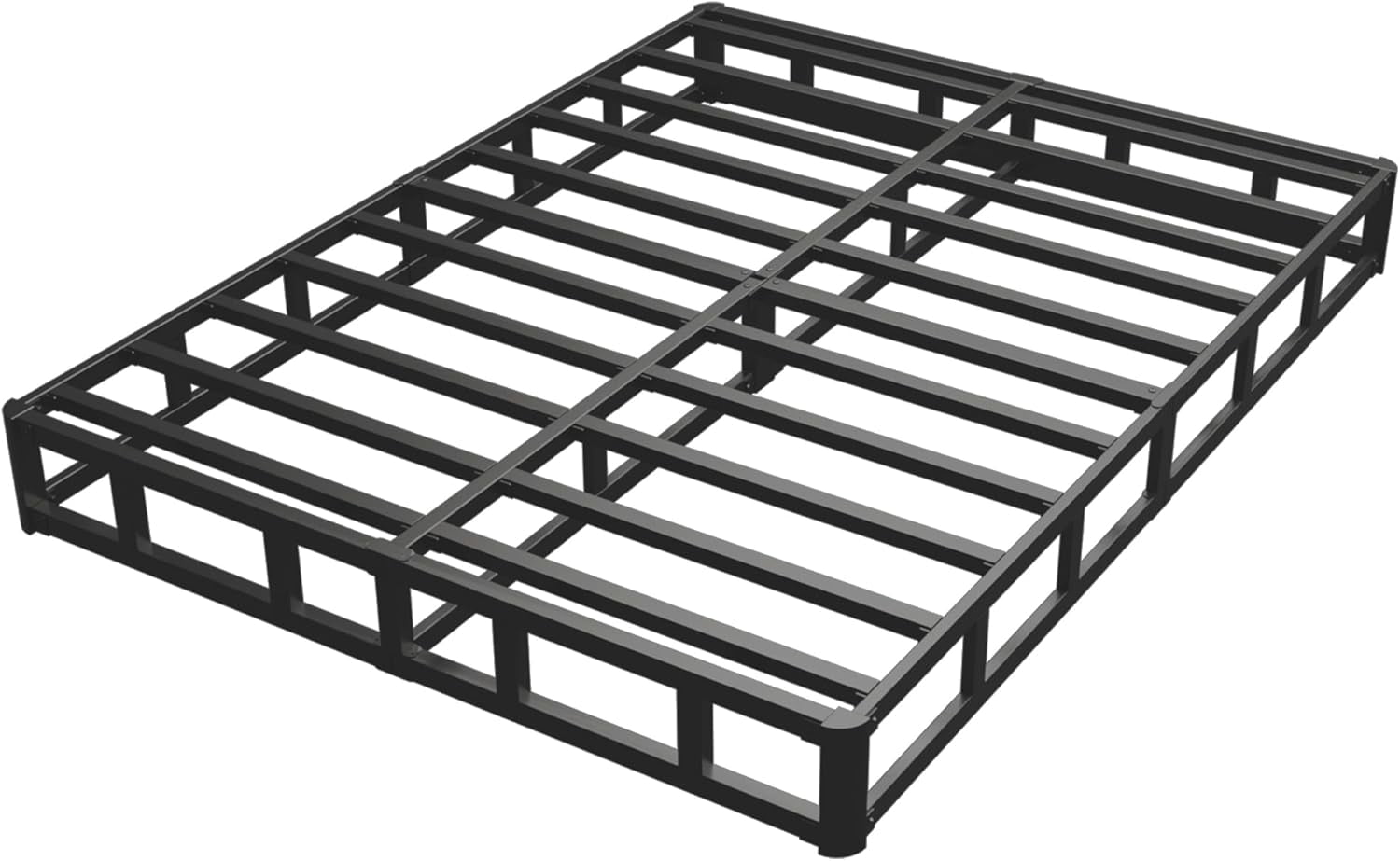 6 Inch Bed Frame King Size with Round Corner Edges, Low Profile Floor ...