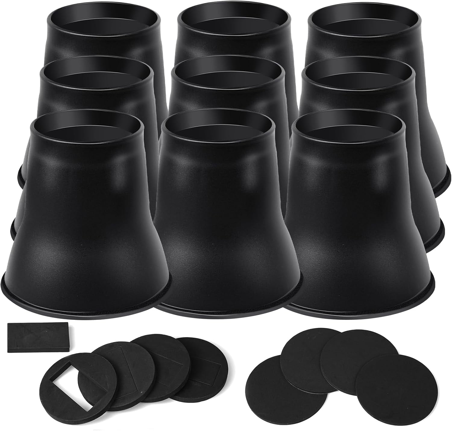 6 Inch Bed Risers, Heavy Duty Round Furniture Lifts for Table, Desk Leg ...