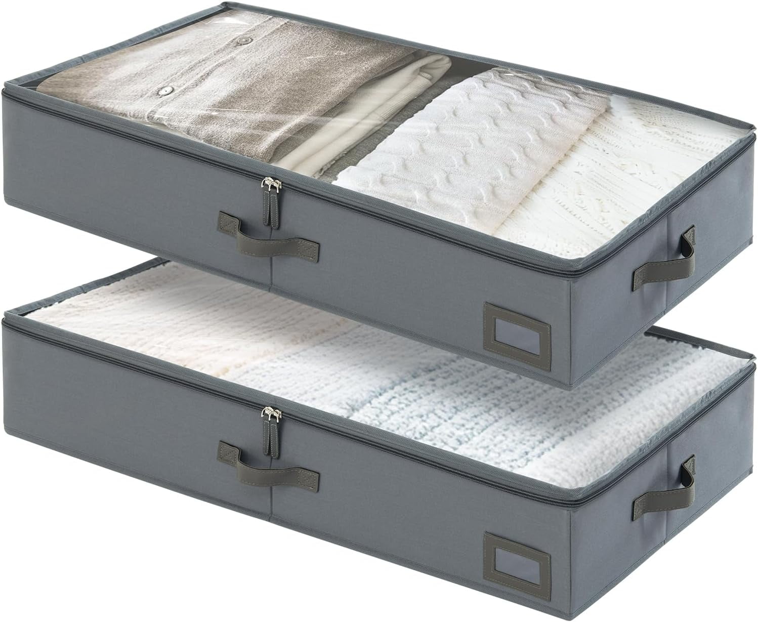 6-Inch Under Bed Storage Containers (2-) | Sturdy Sidewalls | Clear ...