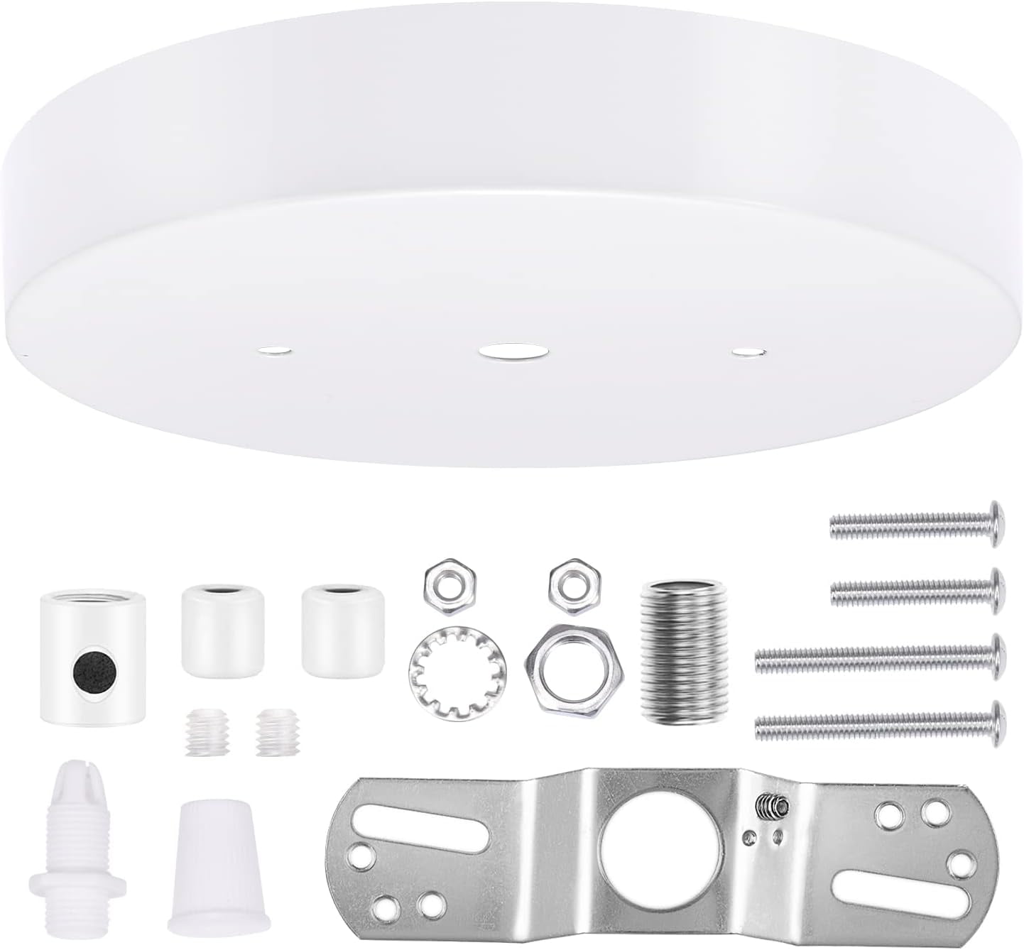 6 Inch Black Ceiling Lighting Canopy Kit Ceiling Plate Cover 3 Holes ...