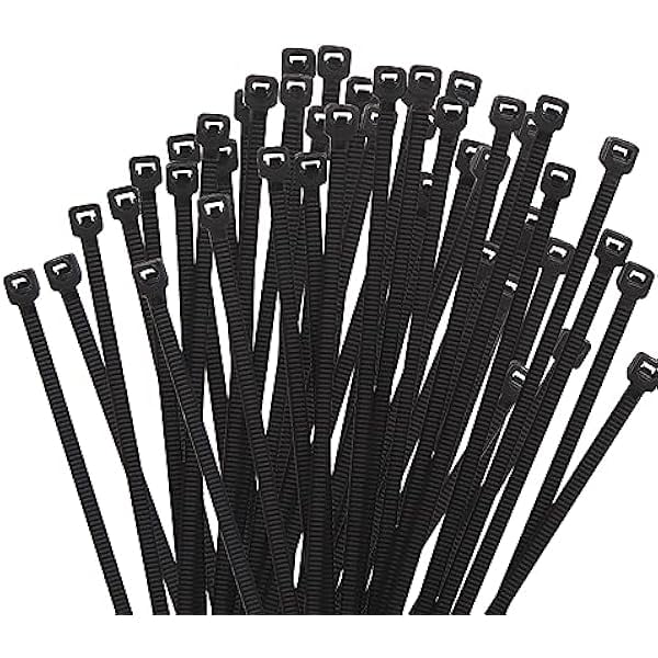 6 Inch Black Zip Tie 1000 PCS, 18 Lbs - Small to Medium Zip Tie, Nylon ...