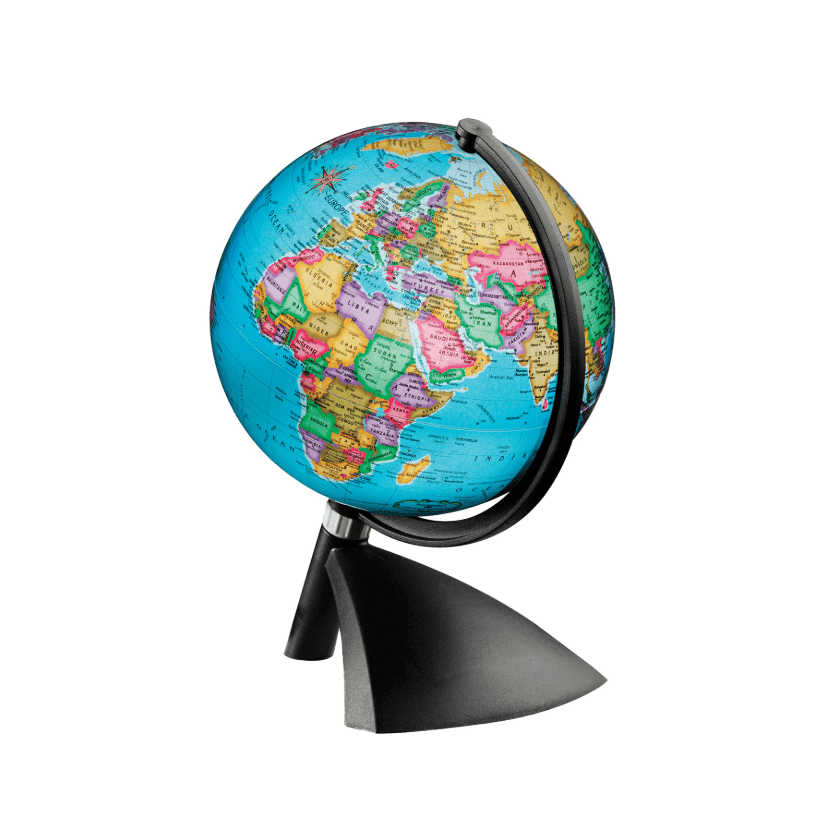 6-Inch Blue LED Desktop Globe-Style Decorative Ball — Illuminated ...