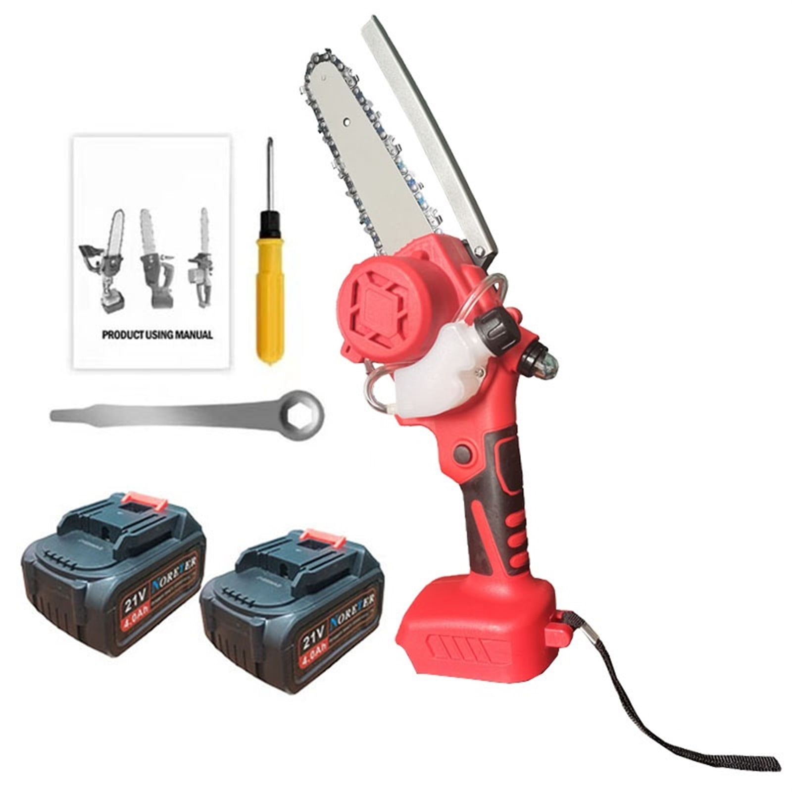 6 Inch Brushless Electric Saw with Oiler Cordless Portable Pruning Wood ...