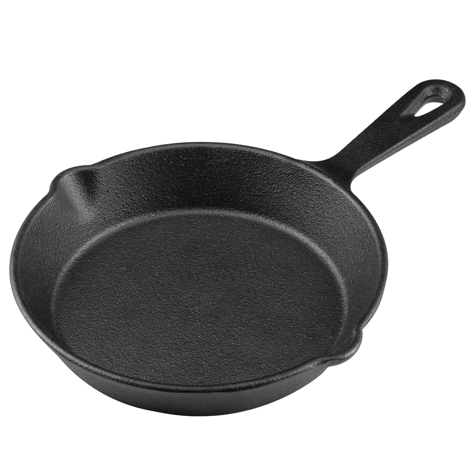 6 Inch Cast Iron Skillet, Frying Pan with Drip-Spouts, Pre-seasoned ...