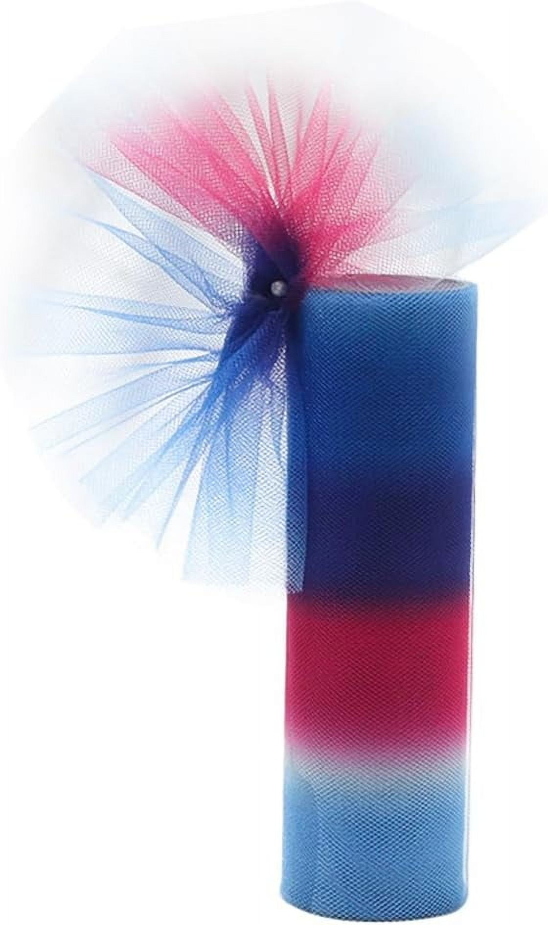6 Inch Colorful Mesh Ribbon Rainbow Glitter Tulle Ribbon Pink Blue ...