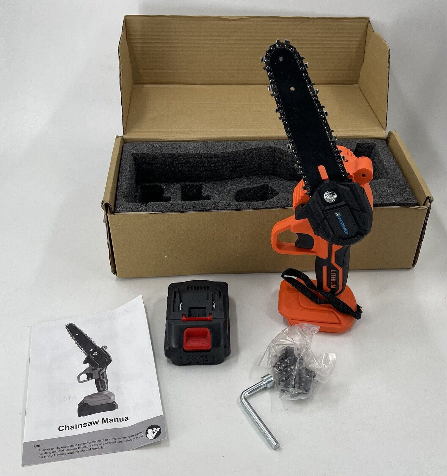 6'' Mini Electric Chain Saw Nth Power Cordless Handheld Sm Chainsaw ...