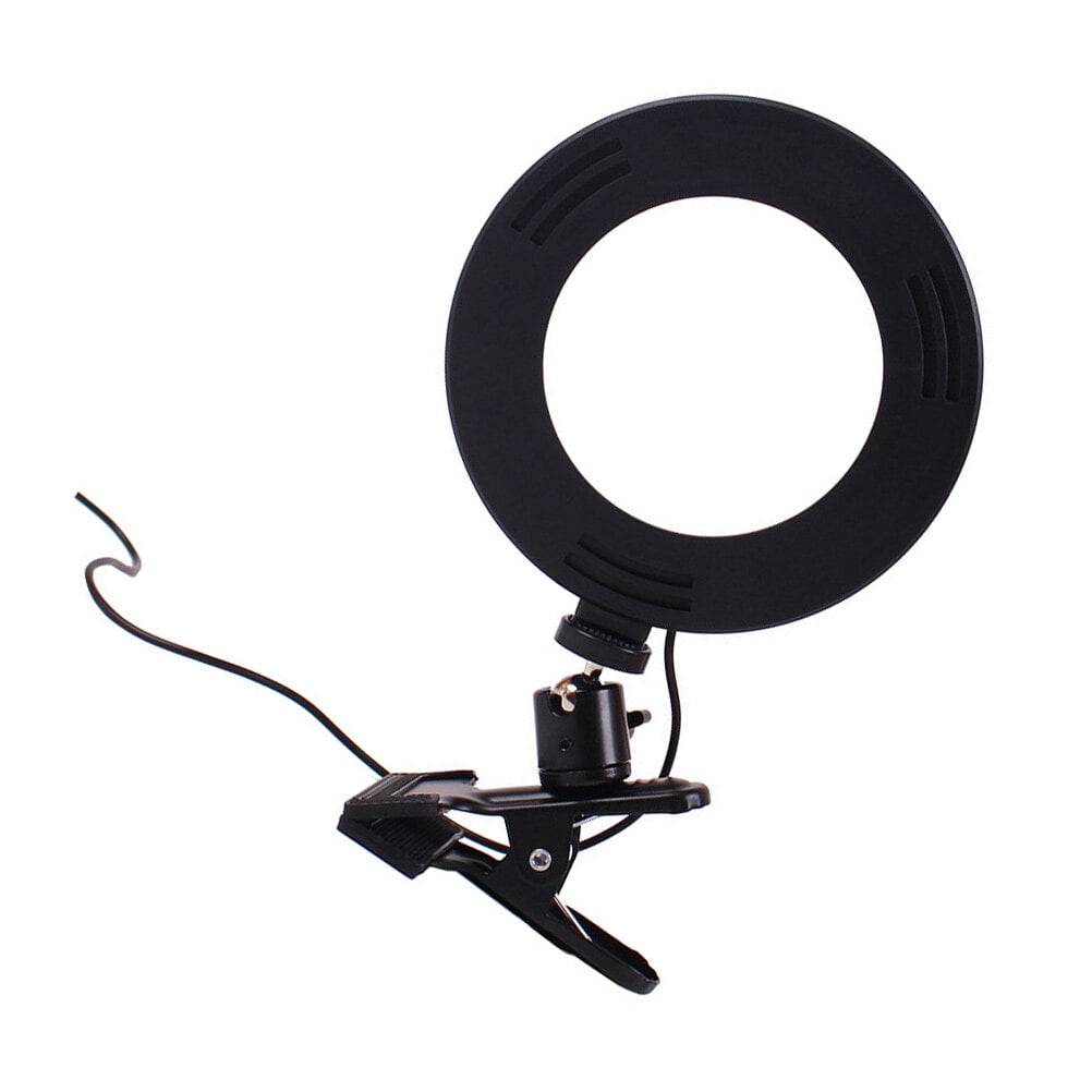 6 Inch Selfie Ring Light Clip-on Makeup Desk Light Live Broadcast Ring ...