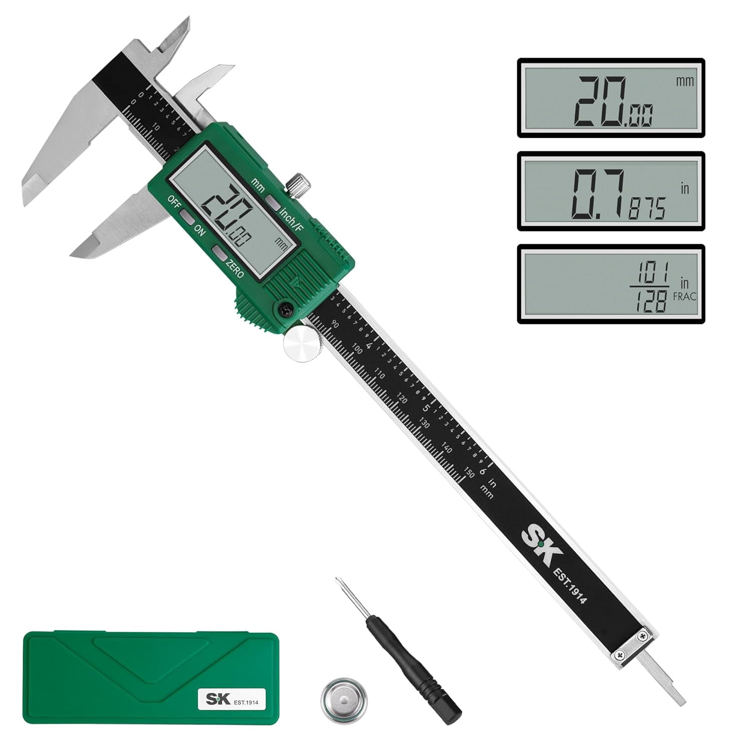 6-Inch Digital Calipers, Vernier Caliper with Large LCD Screen ...
