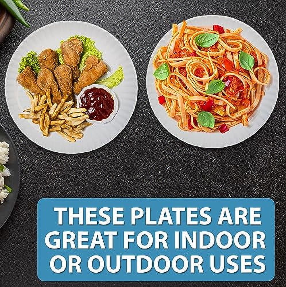 6-Inch Disposable Paper Plates – 200 Count | White & Uncoated ...