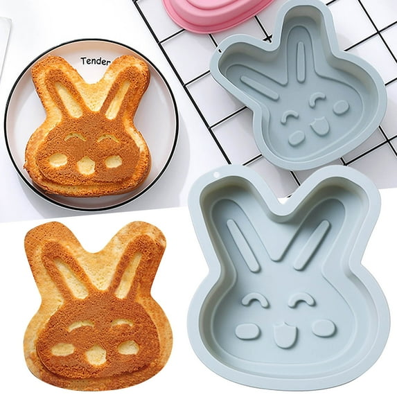 6 Inch Easter Bunny Silicone Cake Mold - Food Grade Non-Stick Baking ...