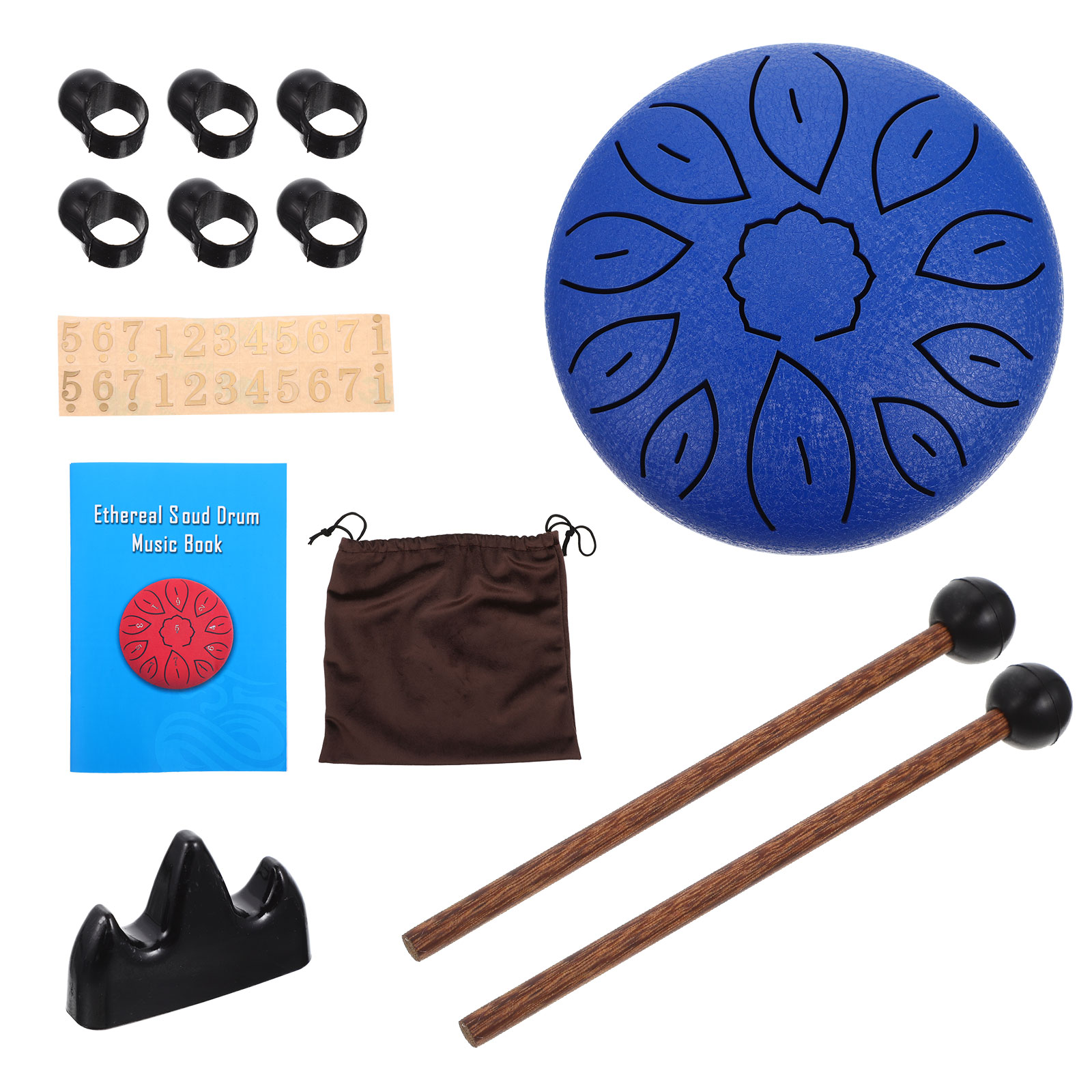 6 Inch Ethereal Drum Pocket Musical Instrument Instruments Flower ...