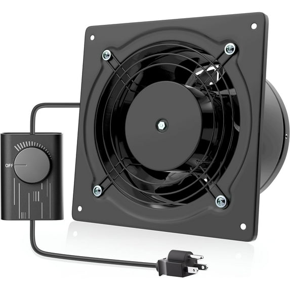 6 Inch Exhaust Fan with Speed Controller, 308CFM Wall Exhaust Fanfor ...