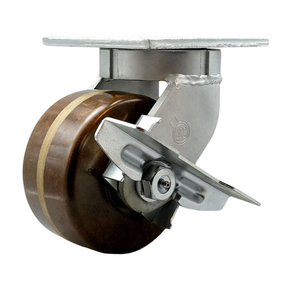 6 Inch Extra Heavy Duty High Temp Phenolic Wheel Swivel Caster with ...