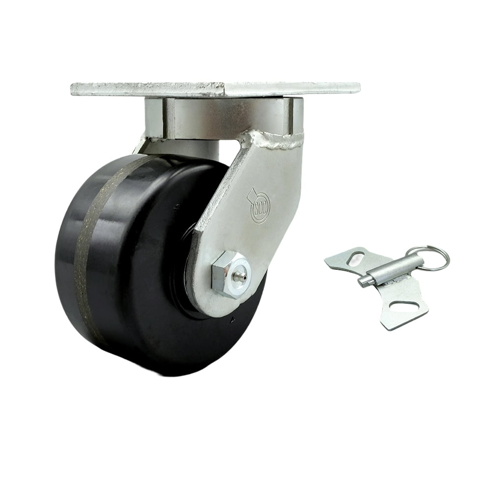 6 Inch Extra Heavy Duty Phenolic Wheel Swivel Caster with Swivel Lock ...