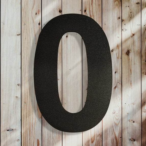 6 Inch Floating House Number 0, Black Stainless Steel Metal Modern Anti ...