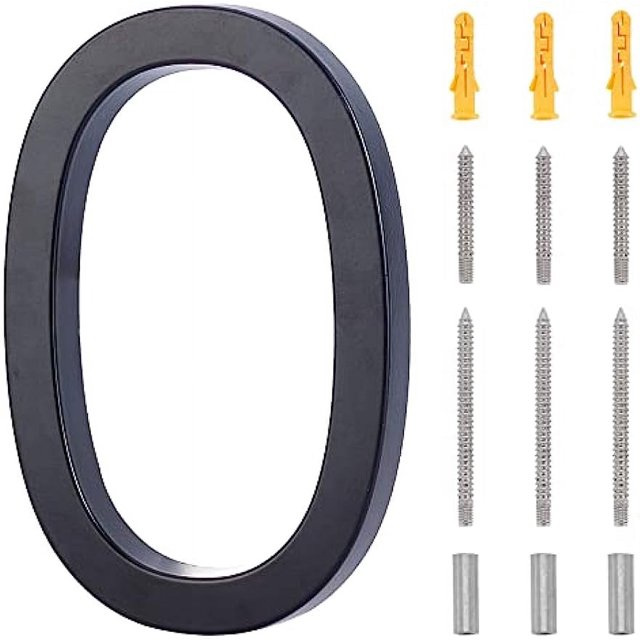 6 Inch Floating House Number 0 Zinc Alloy House Address Numbers Metal ...