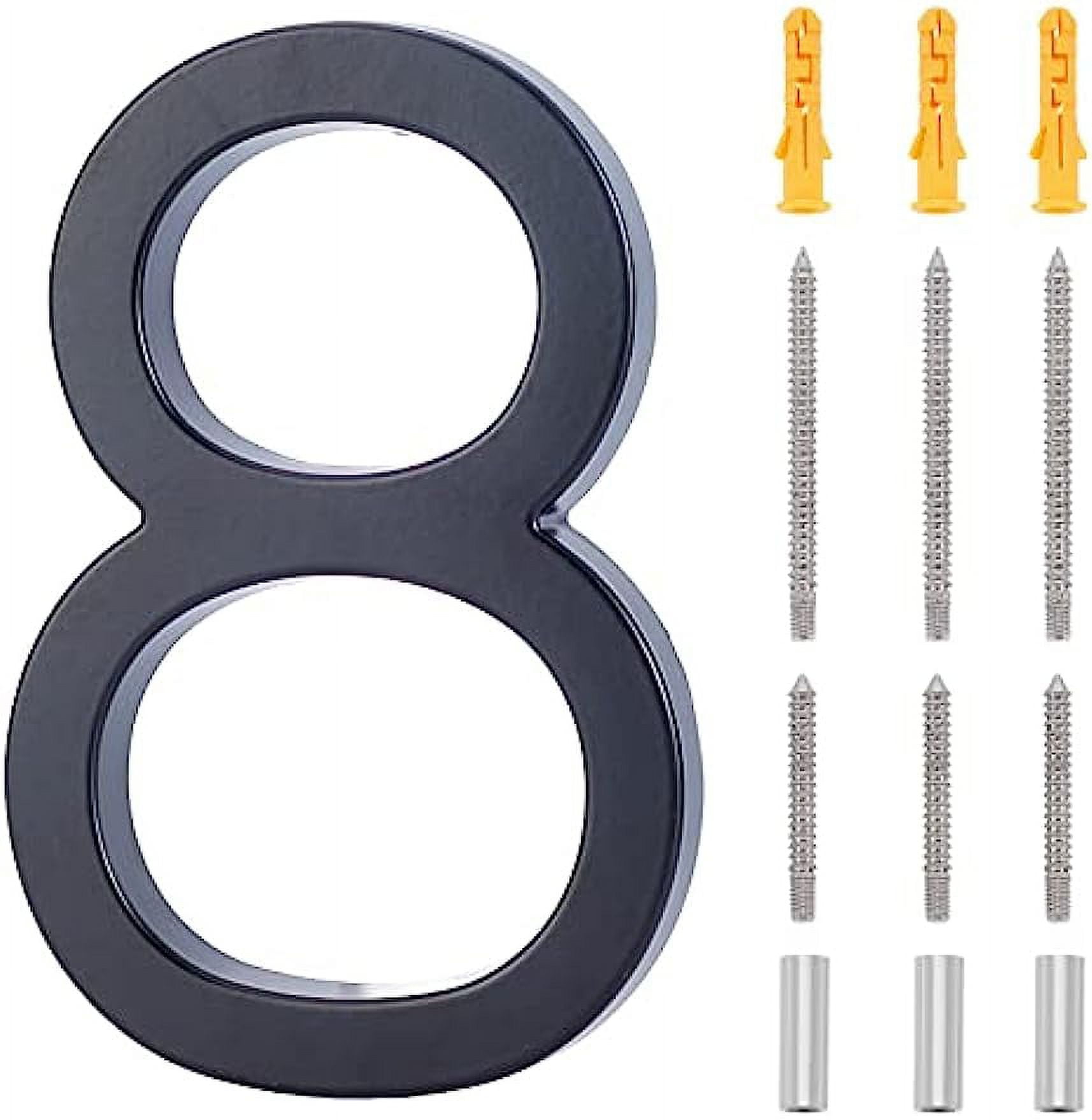 6 Inch Floating House Number 8 Zinc Alloy House Address Numbers Metal ...