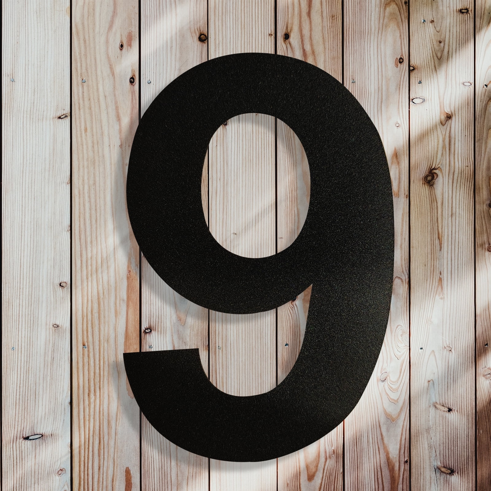 6 Inch Floating House Number 9 Black Stainless Steel Metal Modern Anti ...