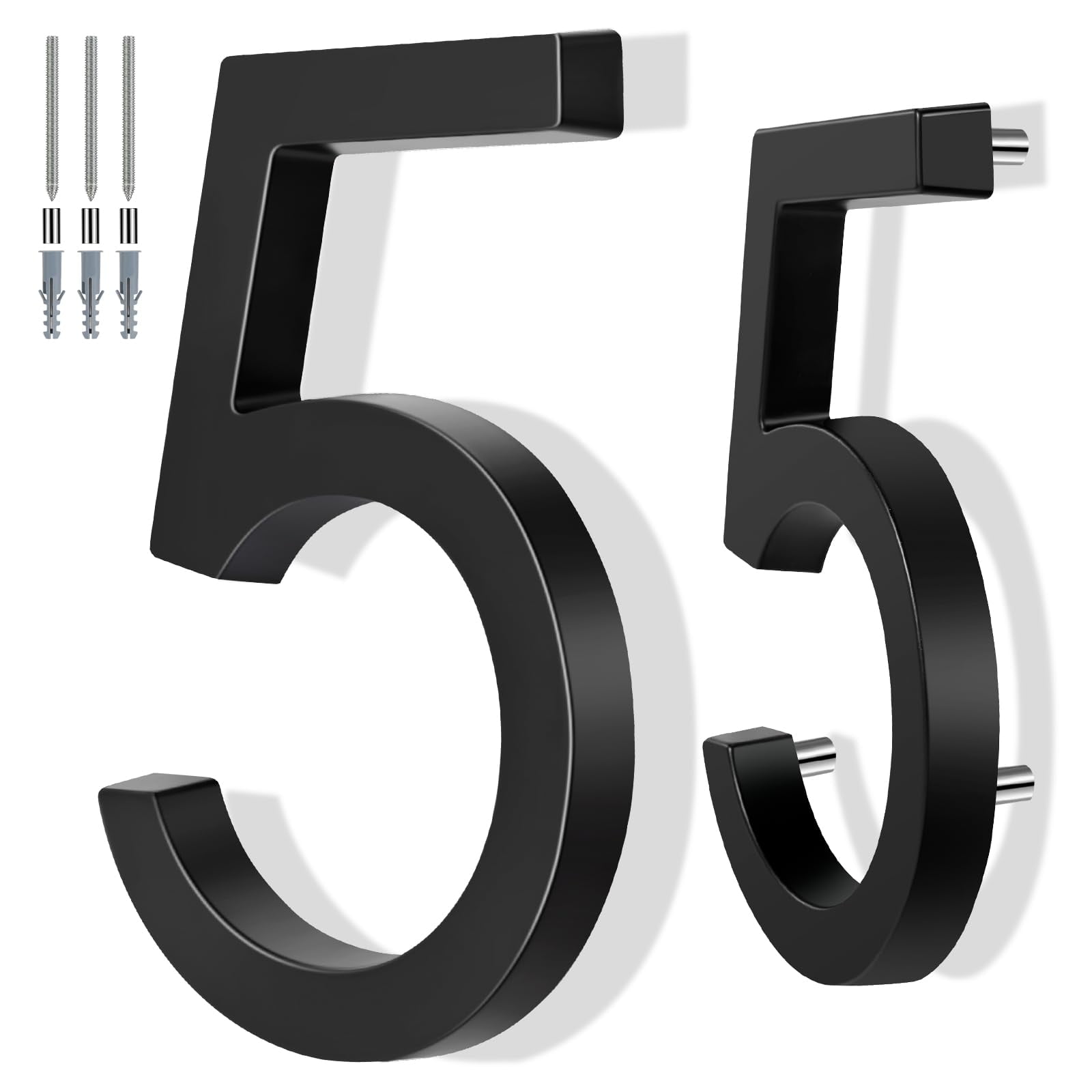 6 Inch Floating House Number Metal Modern Anti-Rust House Address ...