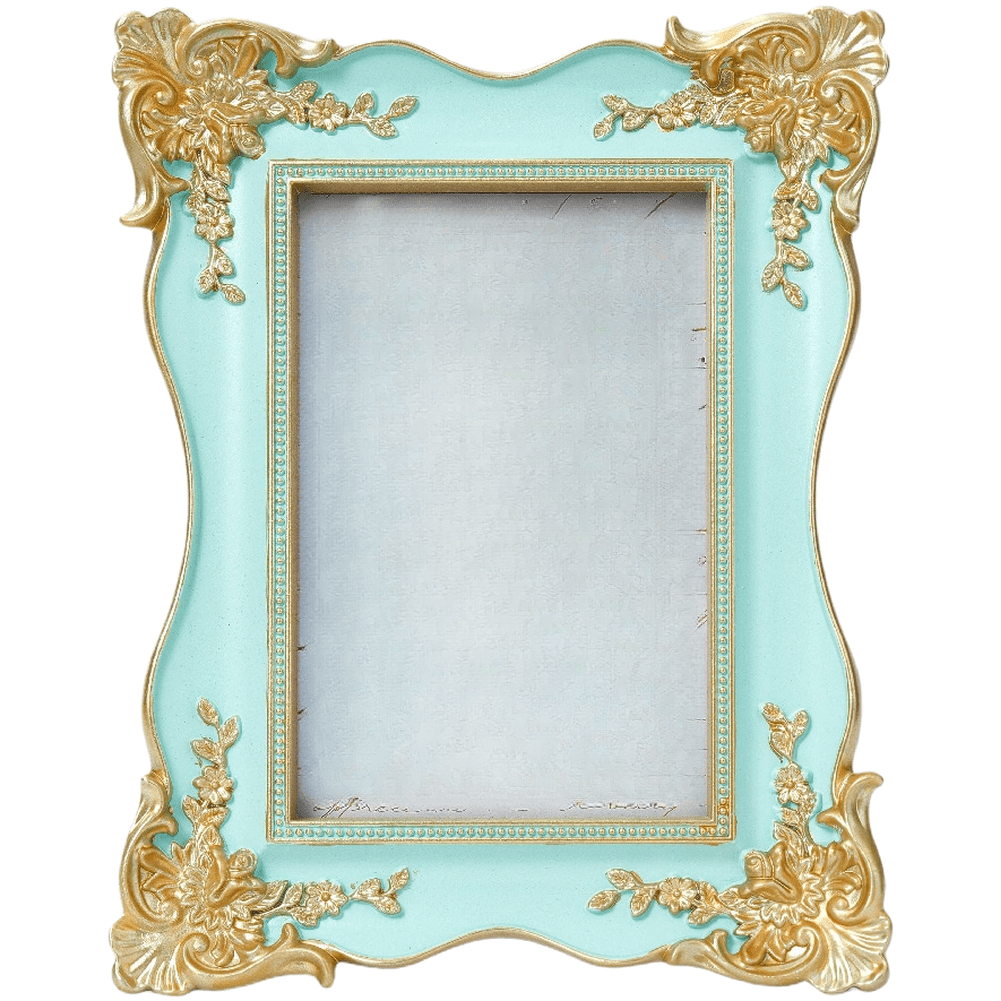 6 Inch Floral Resin Photo Frame Classical Design for 4x6 Photos Home ...