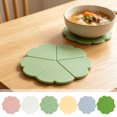 6 Inch Flower Shaped Silicone Trivet, Heat Resistant Non Slip Table Mat ...