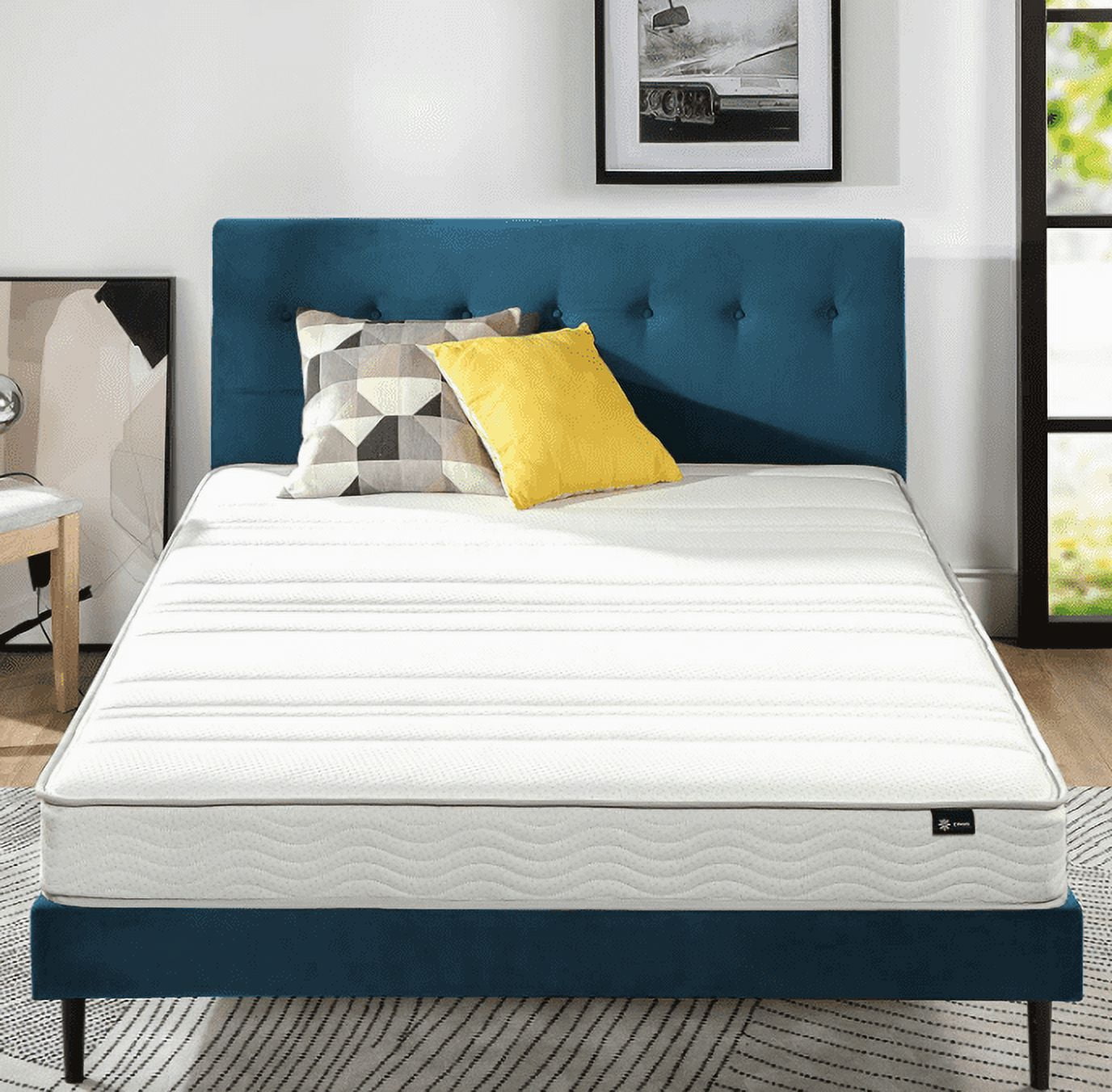 6 Inch Foam and Spring RV Mattress / Short Queen Size for RVs, Campers ...