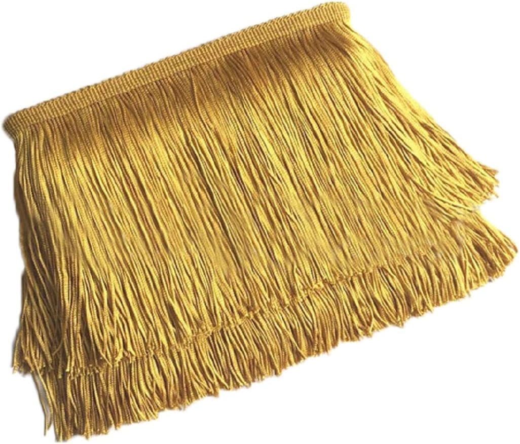 6 Inch Fringe Trim for Sewing, 10 Yards Polyester Gold Tassel Trim ...