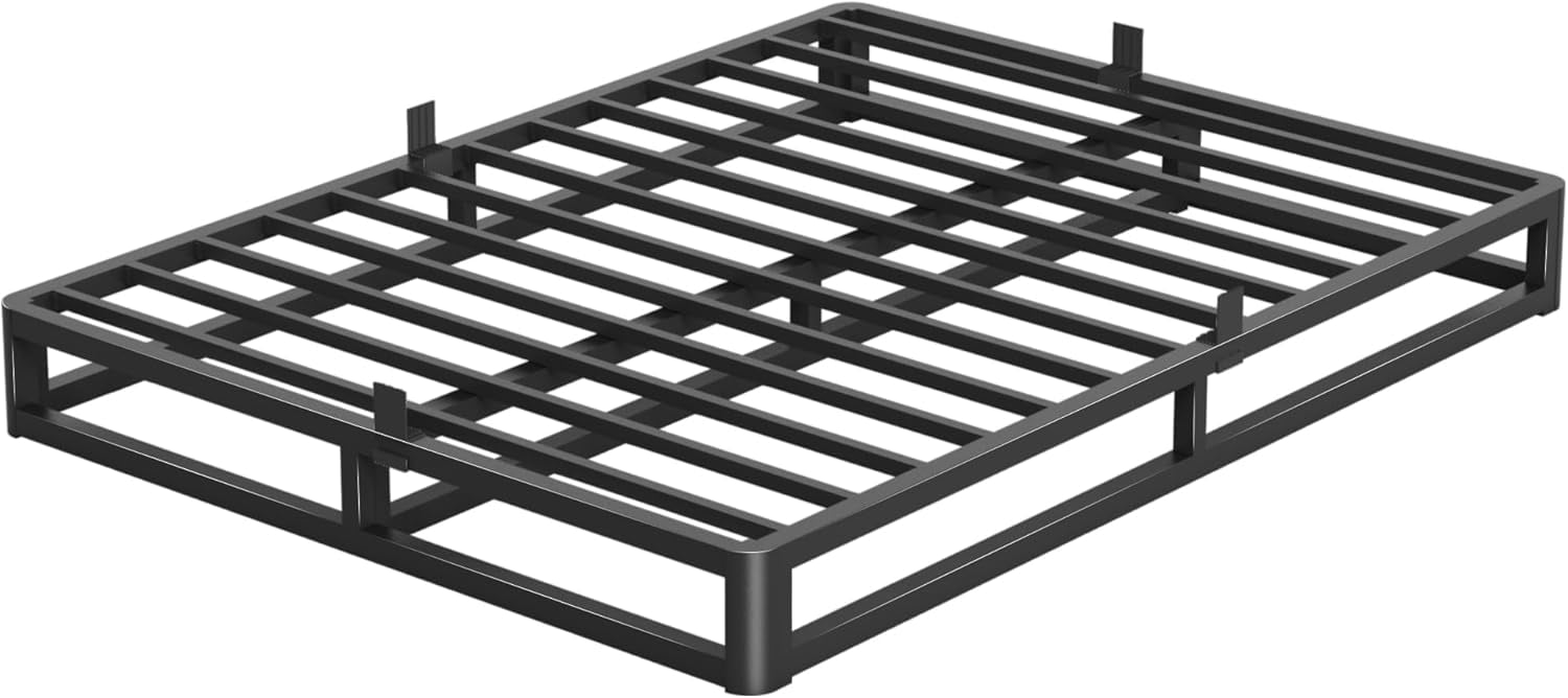 6 Inch Full Size Bed Frame with Round Corner Edge， Low Profile Iron ...
