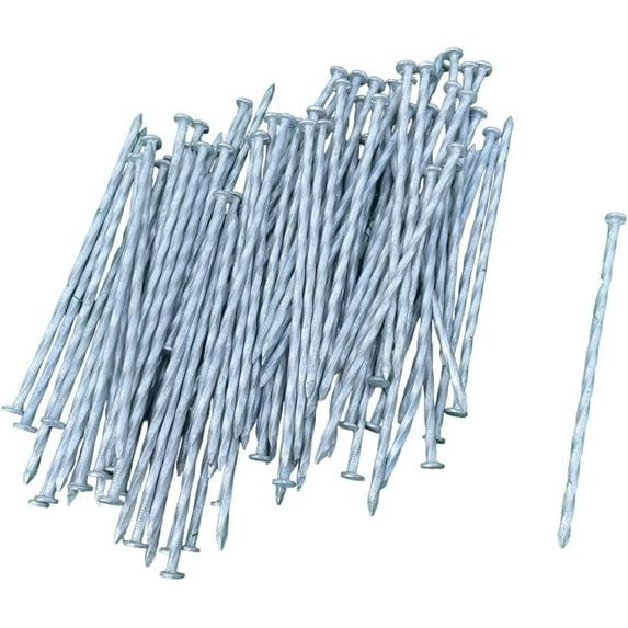 6 Inch Galvanized Artificial Turf Stakes - Spiral Landscape Nails ...