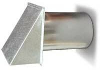 6 Inch Galvanized Exterior Side Wall Cap with Damper and Screen ...